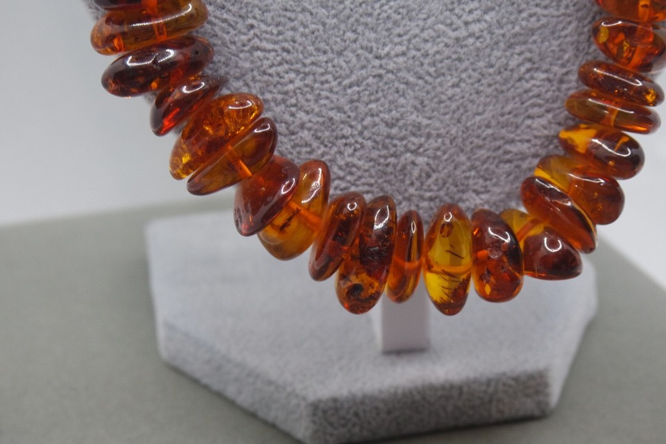 VINTAGE NATURAL BALTIC AMBER COGNAC TRANSLUCENT COLOR POLISHED NUGGETS ...