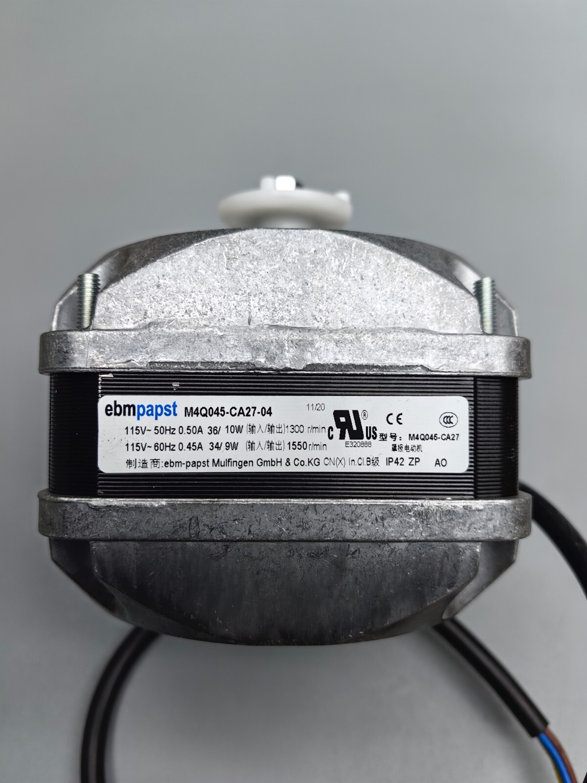 M4Q045-CA27-04 AC FanMotor 115V 0.45mA 9W 50Hz/60Hz 1550RPM 4Pole New ...