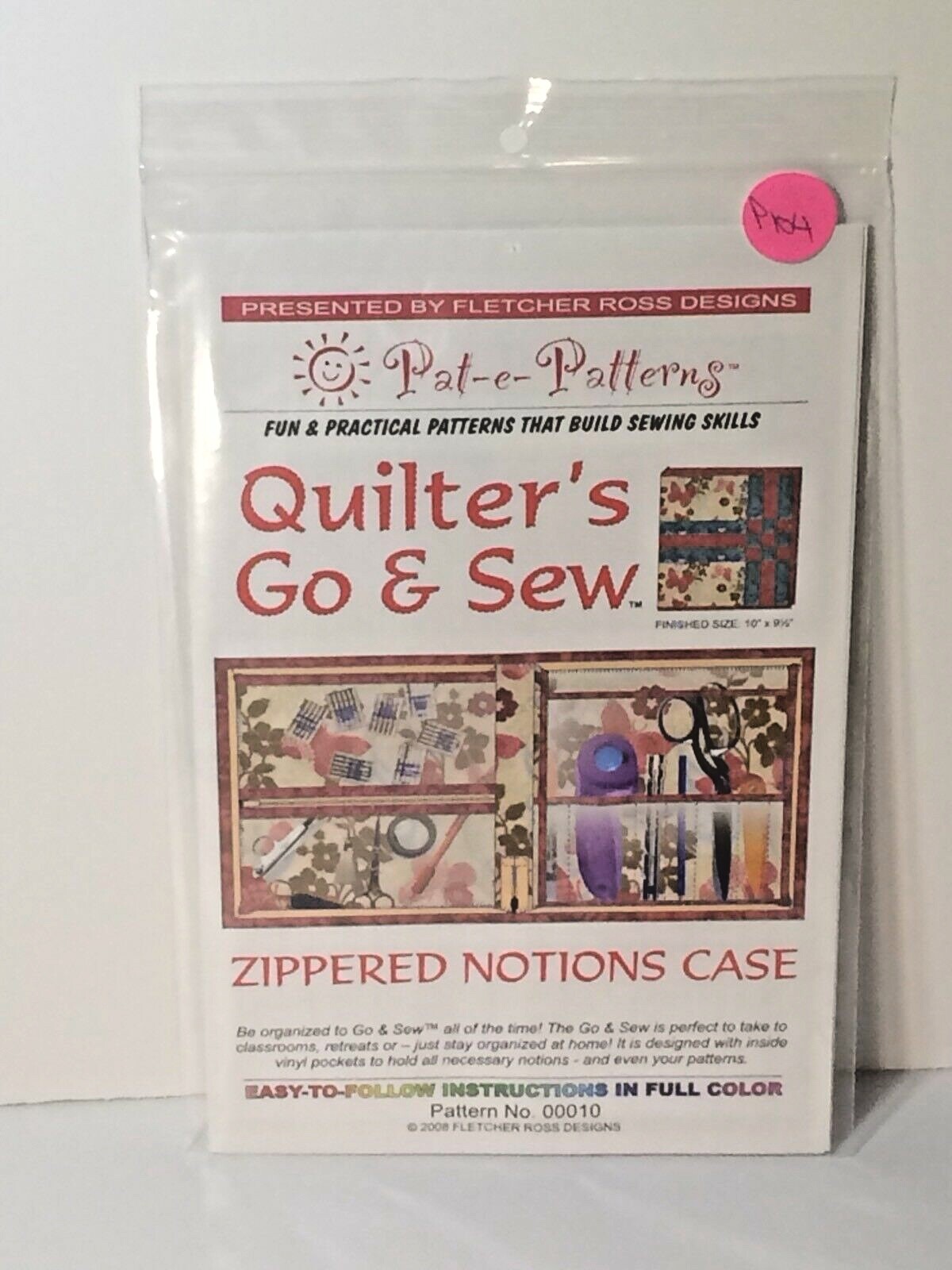 QUILTER'S GO & SEW NOTIONS CASE PATTERN From Pat-E-Patterns + 2 ...