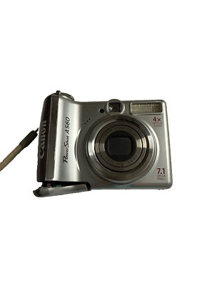 Canon PowerShot A560 7.1MP 4X Zoom Digital Camera Silver For PARTS | eBay