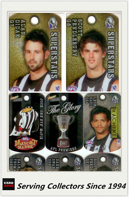 2010 Select AFL Stars Collectable Tags MASTER Team Set COLLINGWOOD (9 ...