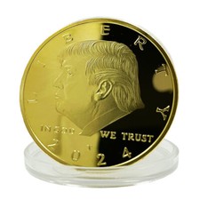 President Donald Trump in God We Trust Golden Commemorative Coin Token ...
