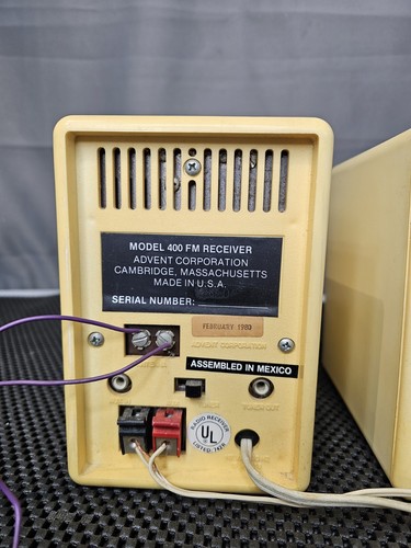 ADVENT Model 400 FM Receiver/Acoustic Suspension Speaker System ...