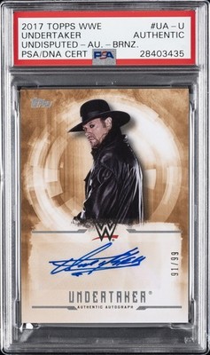 2017 TOPPS WWE UNDISPUTED AUTOS UNDERTAKER #/99 PSA AUTHENTIC AUTO ...