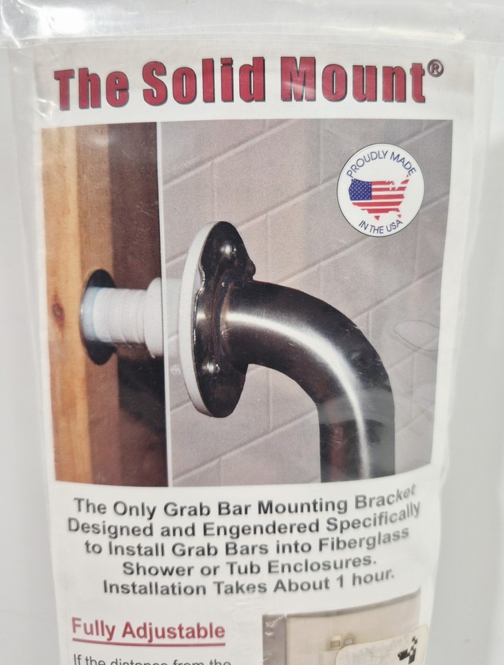 Grab Bar Mounting Kit for Fiberglass Showers The Solid Mount Made in ...