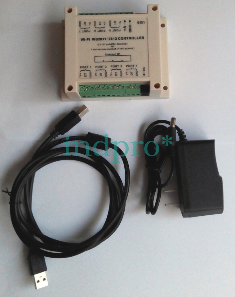 WiFi 5V-24V WS2811 / 2812 Controller, up to 1190 pixels | eBay