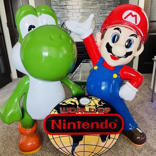 ⭐️ Huge Mario & Yoshi Statue Nintendo Store Display Life Size Statue ...