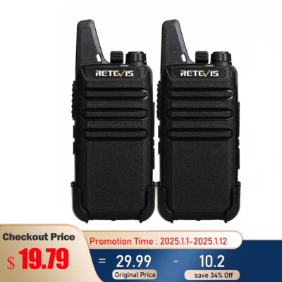 Retevis RT22 UHF Walkie Talkies Two Way Radio 2W CTCSS/DCS VOX For ...