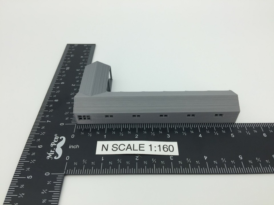 L Shape "Bates Style" Small Town or City MOTEL - N Scale 1:160 - 3D ...