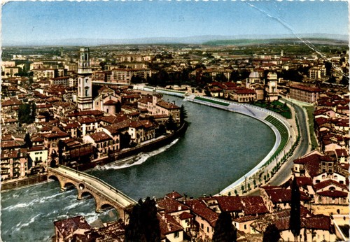 Verona, Italy, postcard, US Army Garrison, Campo Darby, Livorno, SFC Ll ...