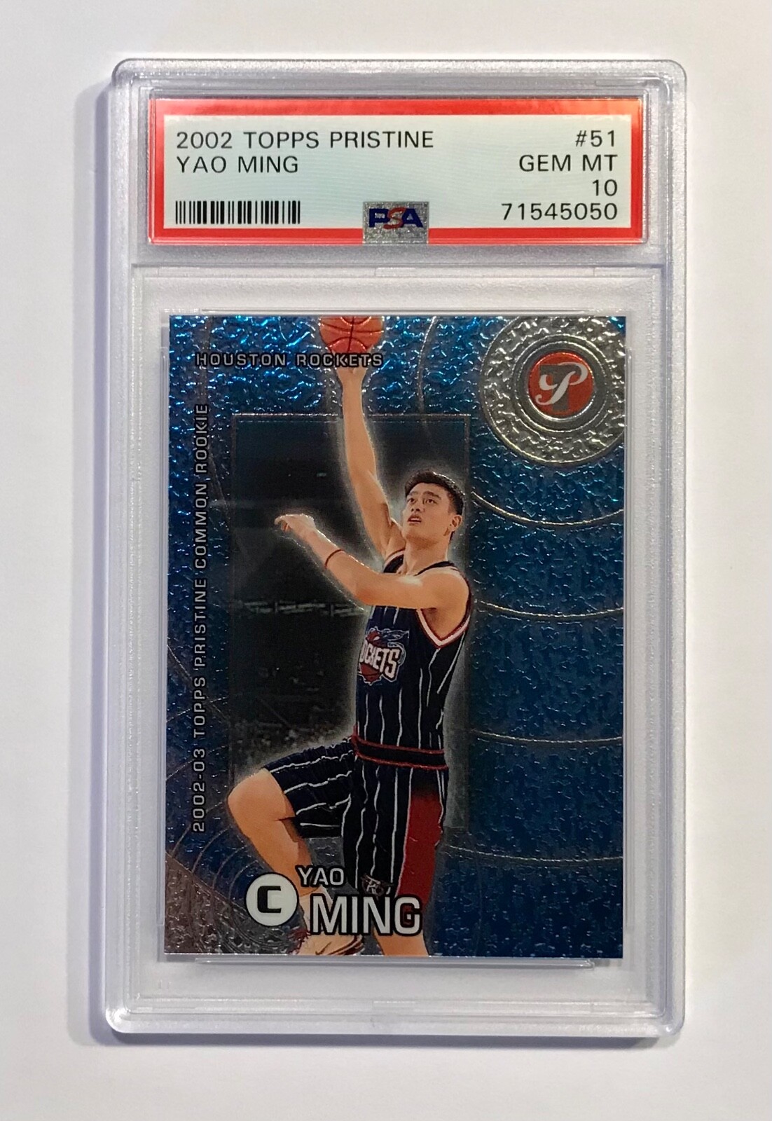 2002-03 Topps Pristine #51 Yao Ming (PSA Gem Mint 10) !!!! Rookie Card ...