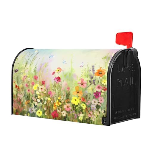 Spring Magnetic Mailbox Covers Magnetic 18 X 21 inch Flower Mailbox ...