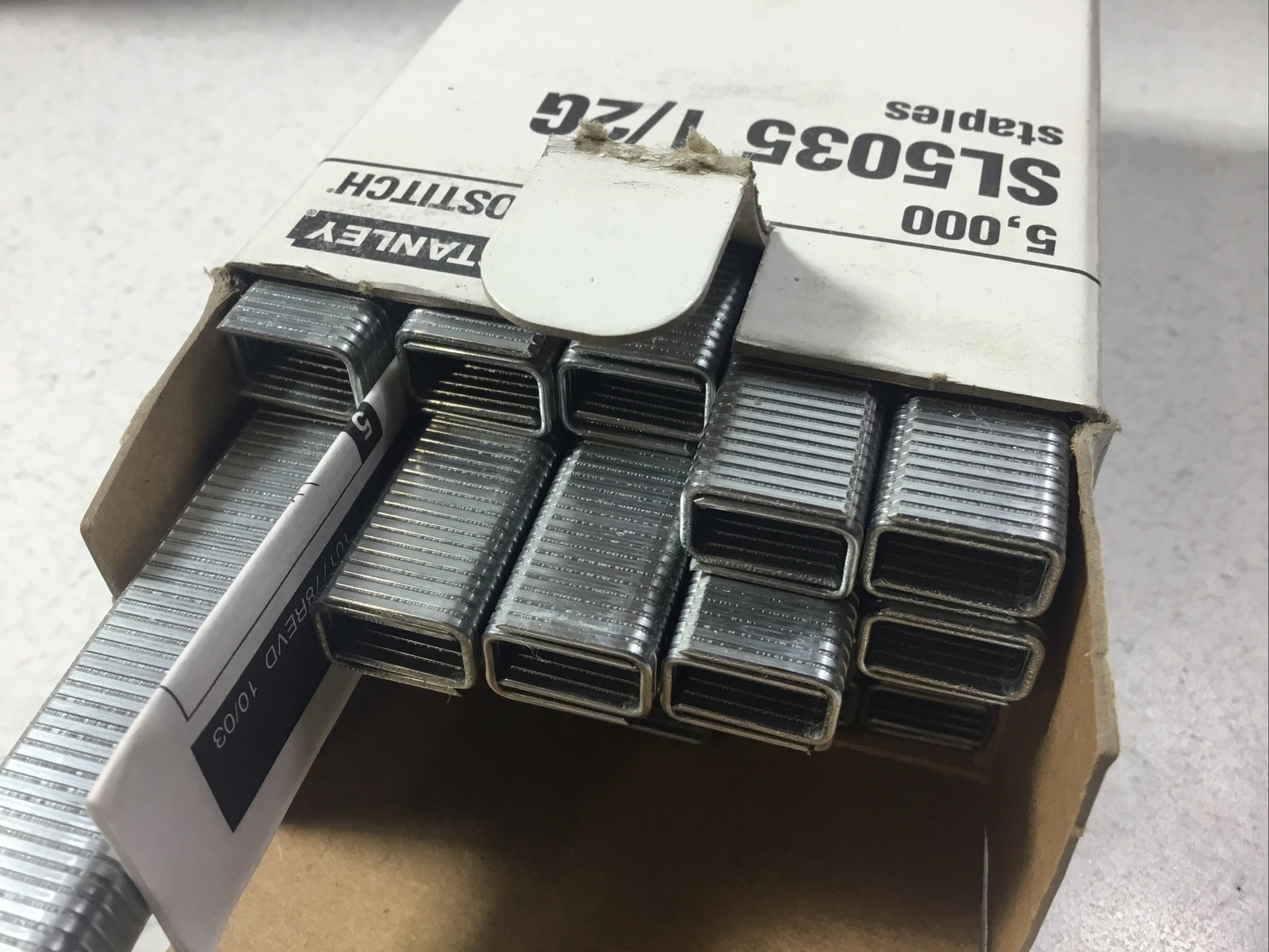 5,000 Bostitch Stanley SL5035 1/2G Staples for T28-7 T40SL-CT Brad ...
