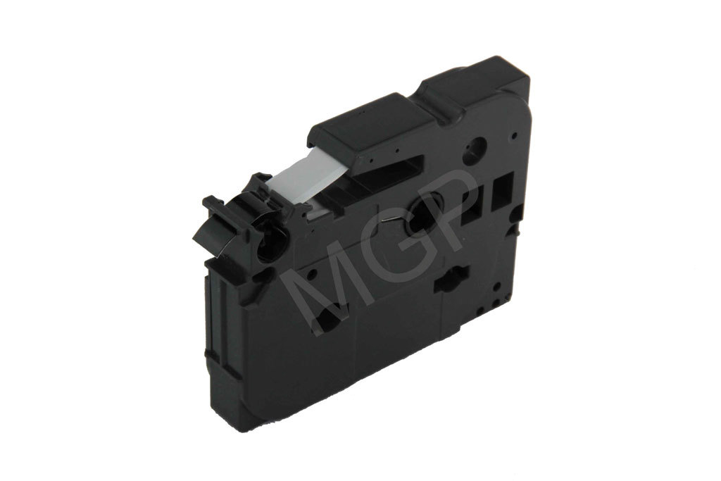 2X Laminated labelling tape for Brother TZ325 9mm White on Black PT ...