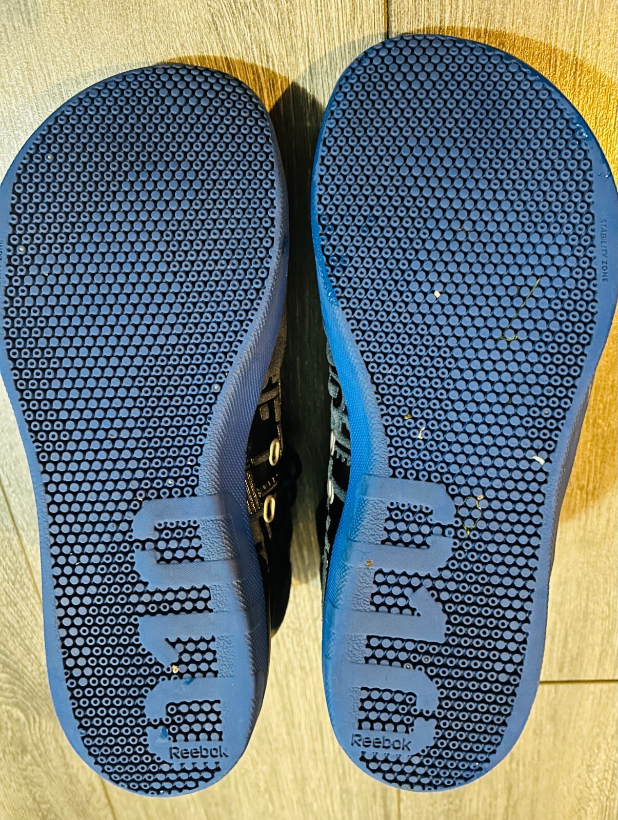 Reebok CrossFit TR 010 Black Blue Power lifting Hi Top Shoe Mens 7.5 W ...