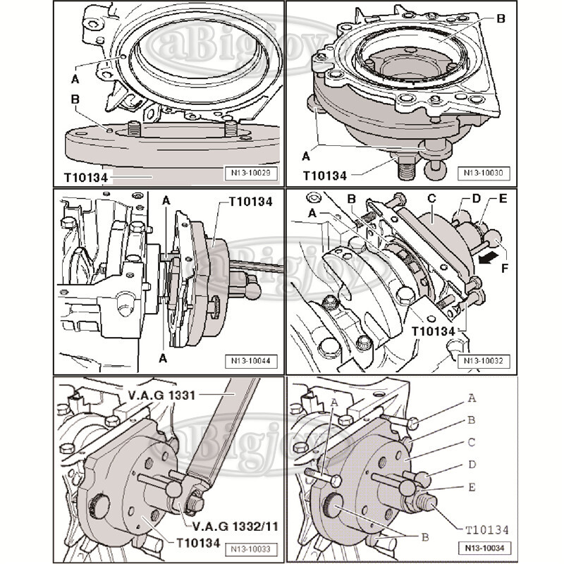T10017/T10134 Crankshaft Rear Seal Installer Removal Tool for VW / AUDI ...