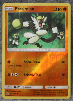 Passimian 125/236 Reverse Holo Cosmic Eclipse Foil Pokemon Card | eBay