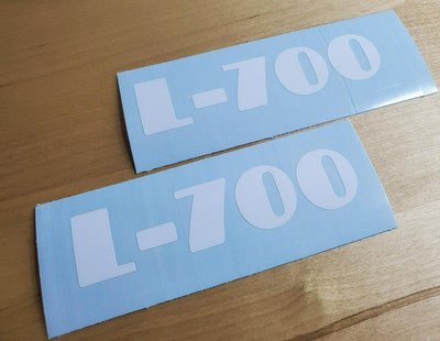 rounder skid steer Decals stickers (2) Gloss white 5"X1.2" L 700 FAST ...