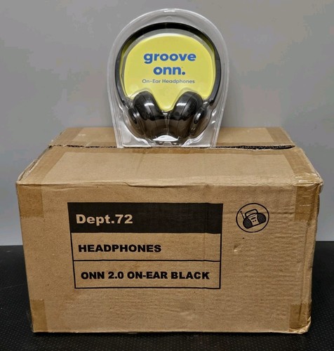 Case Of 6 Groove Onn On-Ear Headphones Adjustable Headband Lightweight ...