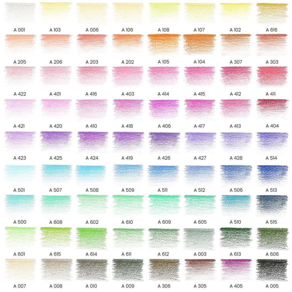 Colored Pencils for Adults, 72 Color Pencils, Triangular Drawing ...