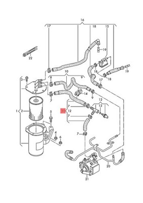 Genuine VW SKODA Beetle Cabrio Cabriolet Bettle Caddy Fuel Line ...