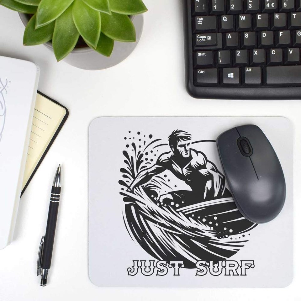'Surfer Riding Wave' Mouse Mat / Desk Pad (MO00037756) | eBay UK