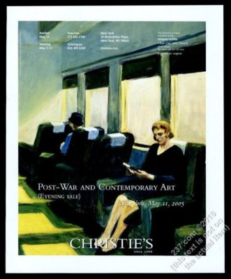 2005 Edward Hopper Chair Car painting Christie's vintage print ad | eBay