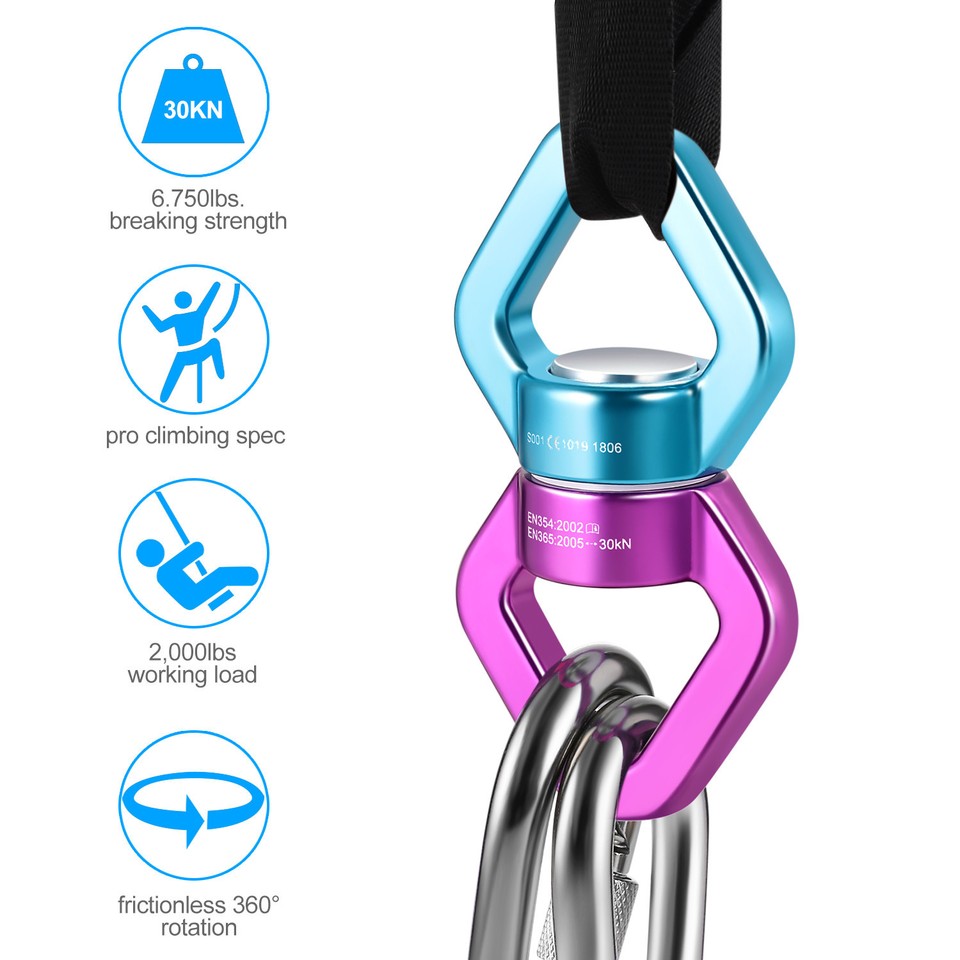Rotational Device Climbing Safest Swivel Spinner 360° Rotator 30KN | eBay