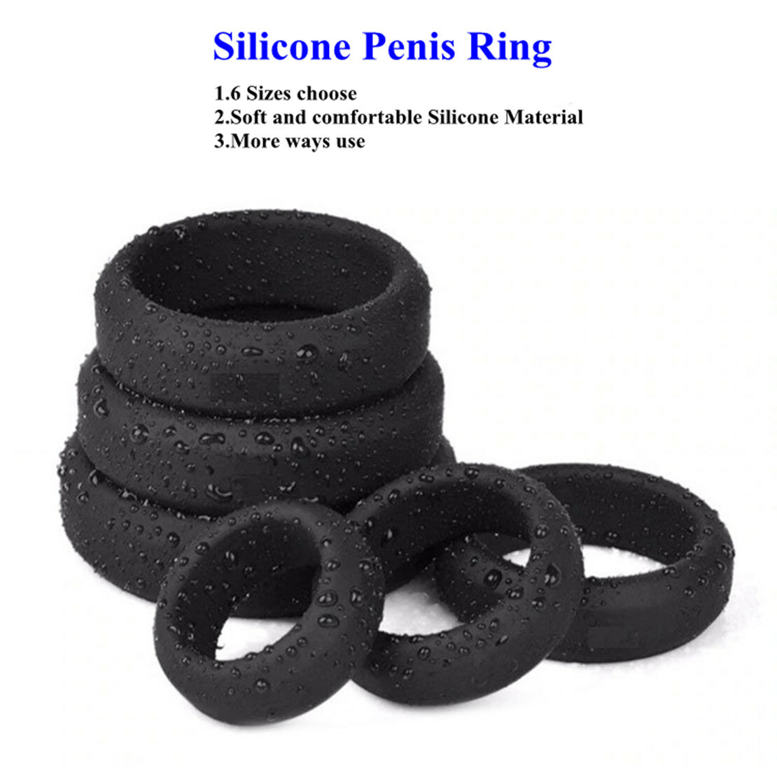 Elastic Men Silicone Ball Stretcher Weight Men Soft Enhancer Dealy Ring ...