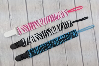Pacifier Clip Baby Shower Gift Animal Ribbon Pacifier Holder Stocking ...