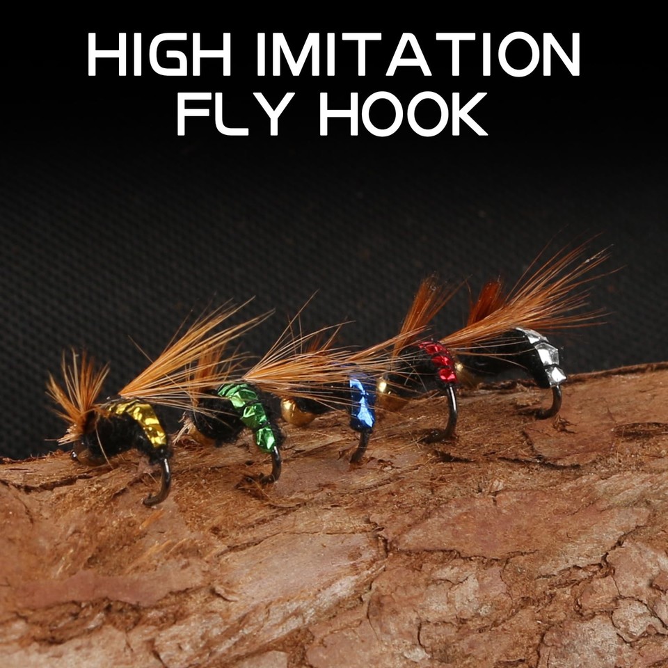 Fly Fishing Flies Kit Dry Wet Fishing Flies 40/50/100pcs Handmade Fly ...