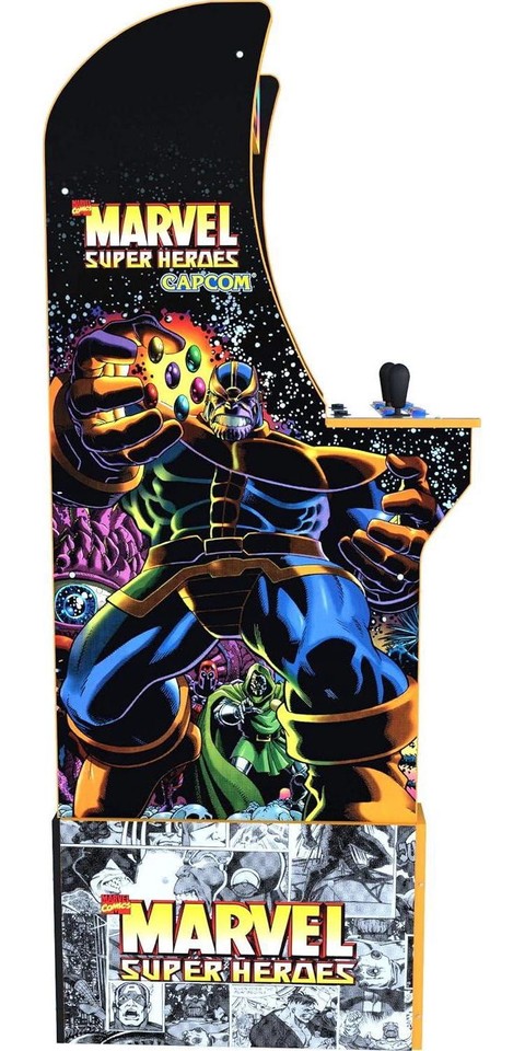 Arcade1Up Marvel Super Heroes Home Arcade Machine, 3 Games In 1, 4 Foot ...