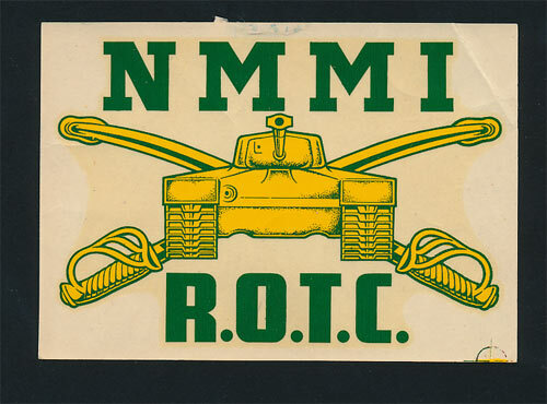 New Mexico Military Institute _RARE_ ORIG 1940's ROTC Decal vtg NMMI R ...