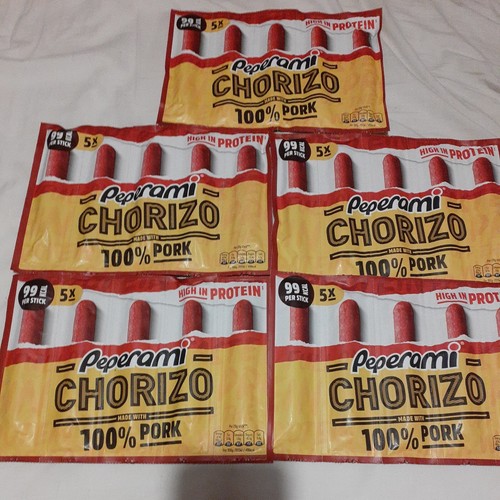 25 Peperami NEW Chorizo meat sticks 20g x (Pack of 25)=500.g.100% Pork ...