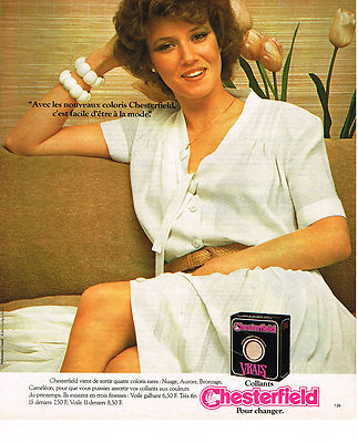 PUBLICITE ADVERTISING 084 1977 CHESTERFIELD bas & collants VRAIS 3 | eBay