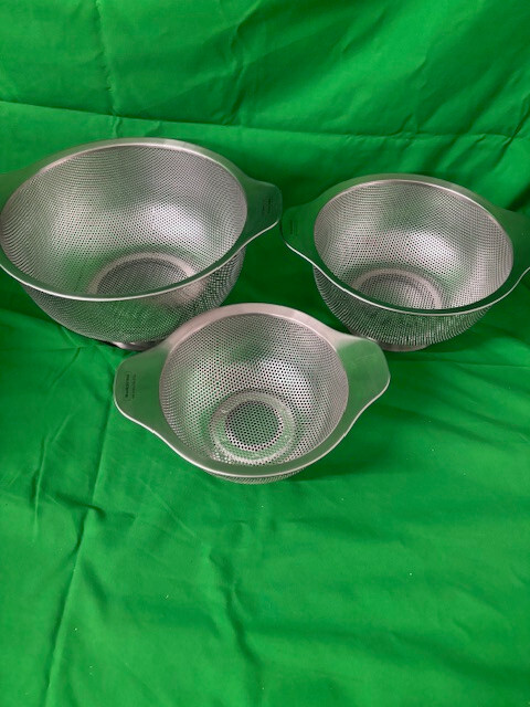 TRAMONTINA 3-piece Stainless Steel Mesh Colander Set | eBay