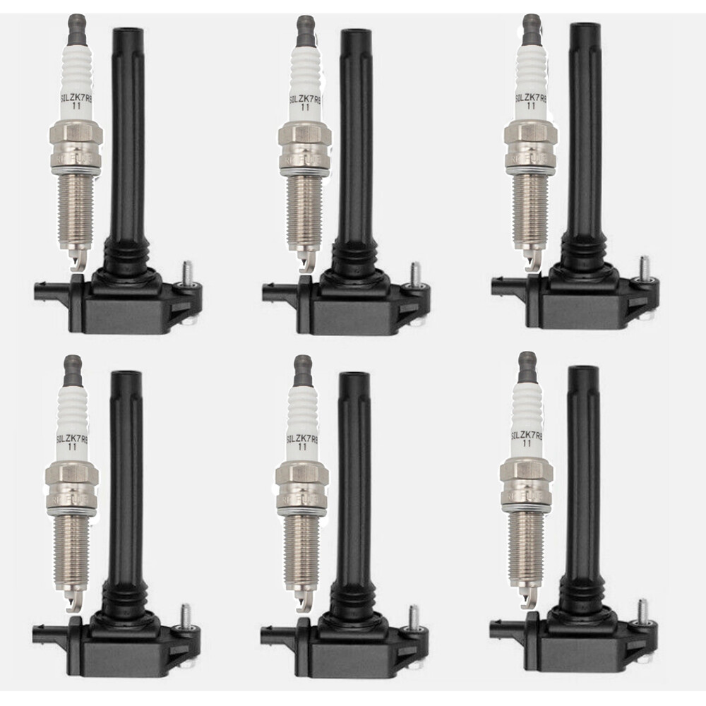 6X Ignition Coils + 6X Iridium Spark Plugs for 11-17 Chrysler 200 300 ...