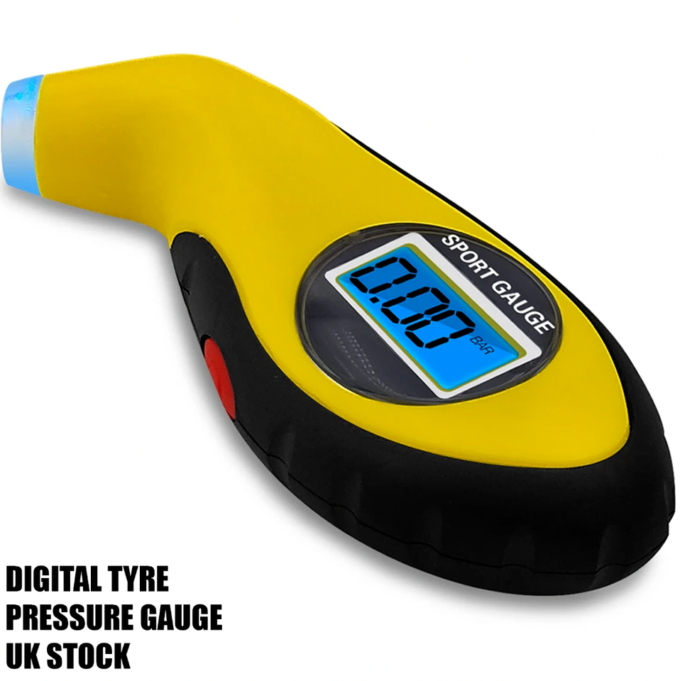 Digital LCD Tire Air PSI Pressure Guage Meter Tester Tyre Gauge For Car ...