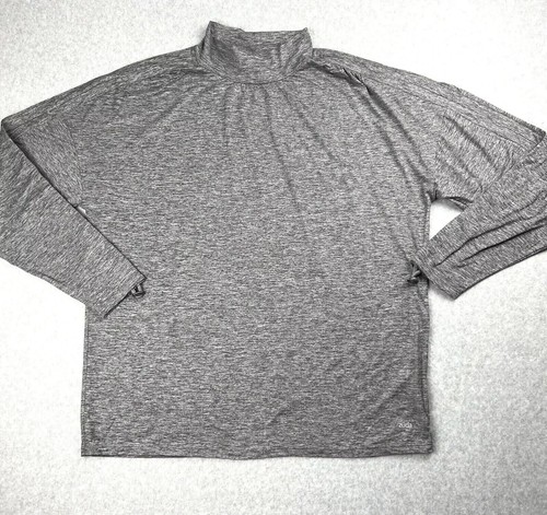Zuda Mock Neck Pullover Womens Small Gray Stretch Activewear Performance Workout | eBay