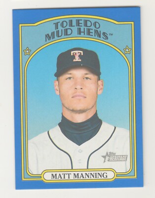2021 Topps Heritage Minors BLUE #76 MATT MANNING RC Rookie 60/99 ...
