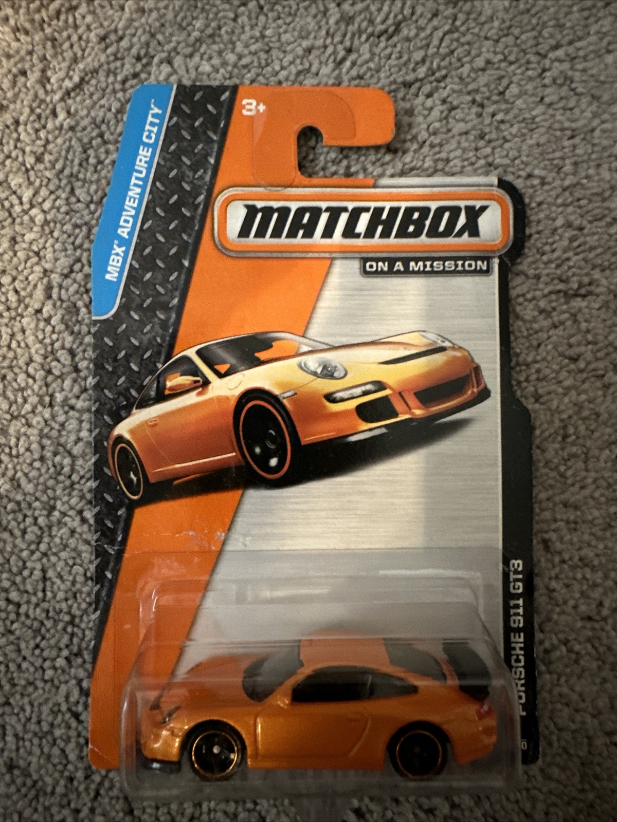 Matchbox MBX Adventure CIty Porsche 911 GT3 Coupe Sports Car Orange 1/ ...