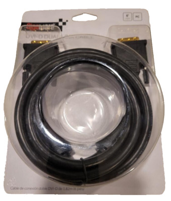 RadioShack Gigaware DVI-D to DVI-D Cable Male DVI 24+1 Pins Monitor ...