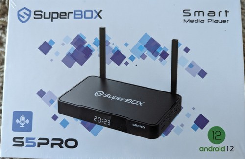 NEW SuperBox S5 Pro TV Box Media Player W/ UPDATED Voice Command Remote ...