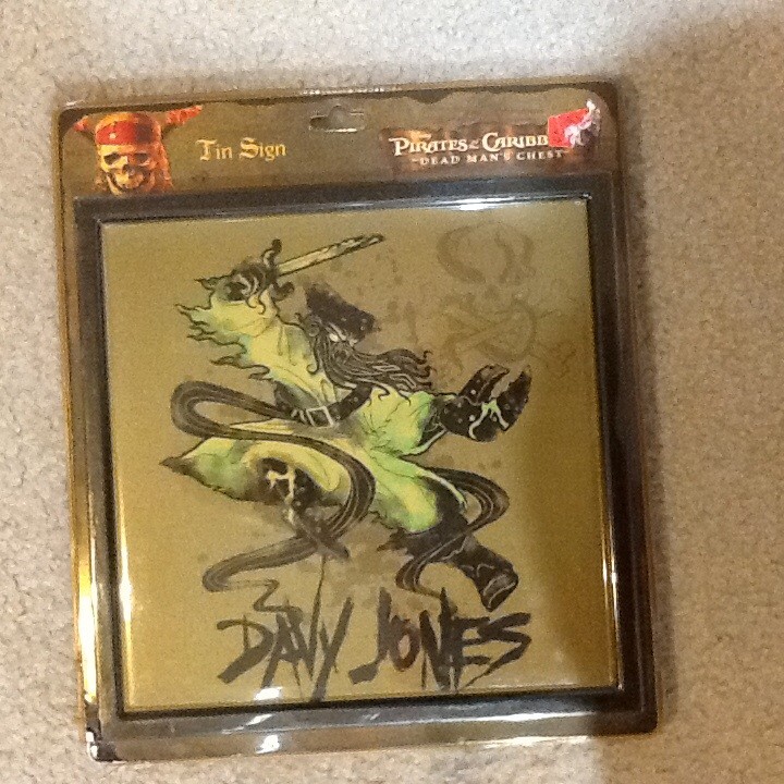 NEW DISNEY PIRATES OF THE CARIBBEAN DAVY JONES TIN SIGN | eBay