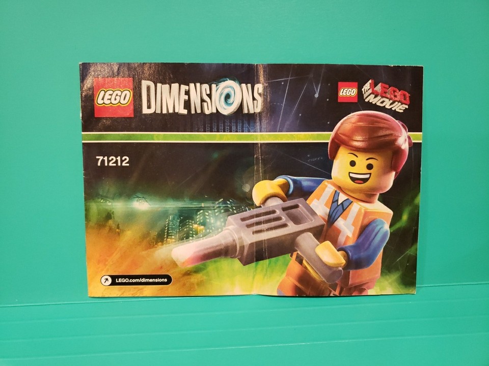 LEGO Dimensions Fun Pack Movie Emmet 71212 Instruction Guide MANUAL ...
