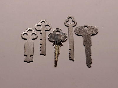 Antique National Cash Register Keys 1, 2, 3A, 5 & Reset Key 300/700 NCR ...