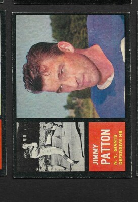 1962 TOPPS FB #112 JIMMY PATTON/GIANTS EX/MT | eBay