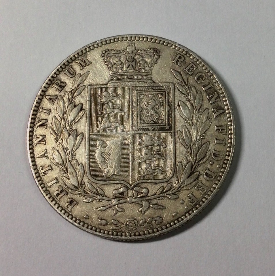 1875 Great Britain Victoria 1/2 Crown Silver decent grade Circulated ...