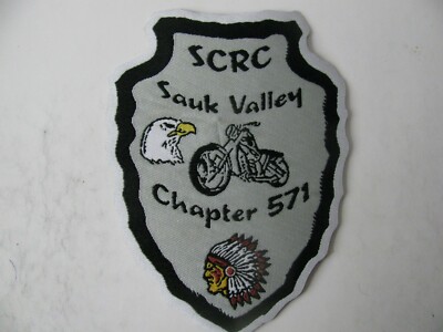 Motorcycle Patch Sauk Valley SCRC Dixon IL 3" Iron On NOS New Stk Free ...