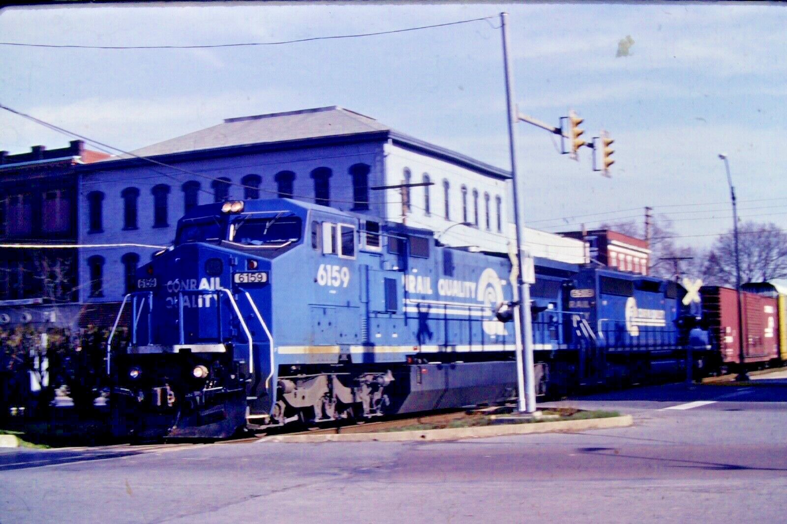 Kodachrome Original Slide Conrail GE C40=8W Diesel Engine #6159 (1996 ...